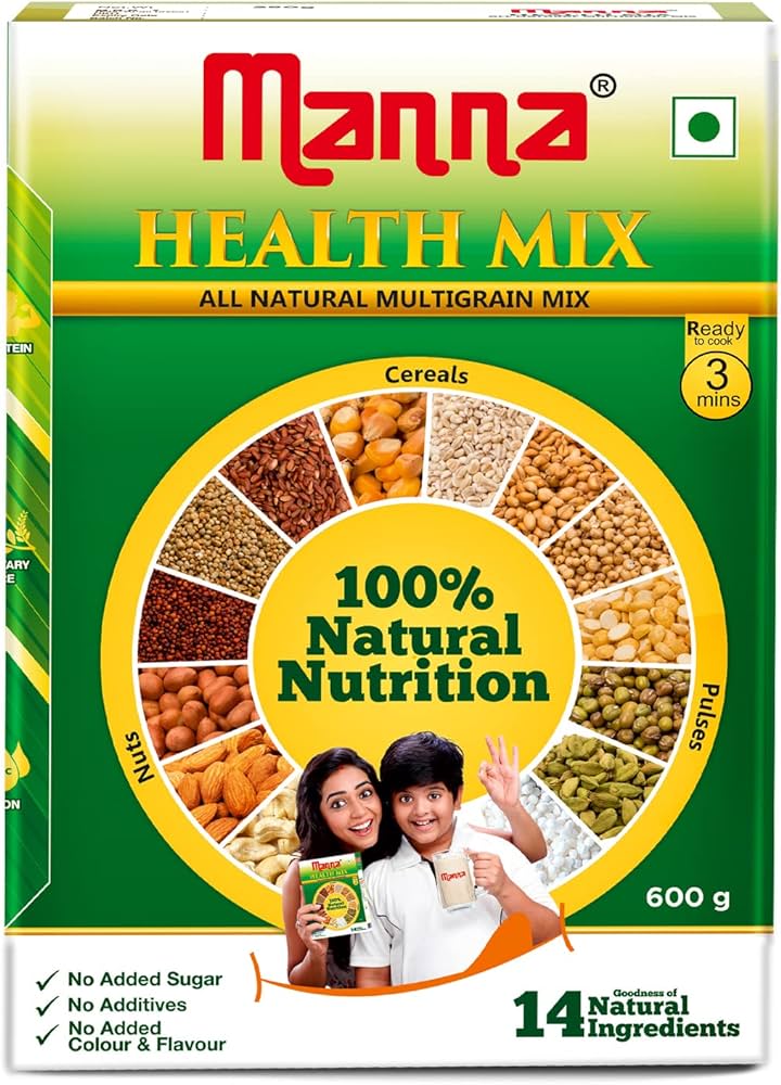 Manna Health Mix | 600G | Multi Millet Heath Drink | Millets, Nuts, Ce ...