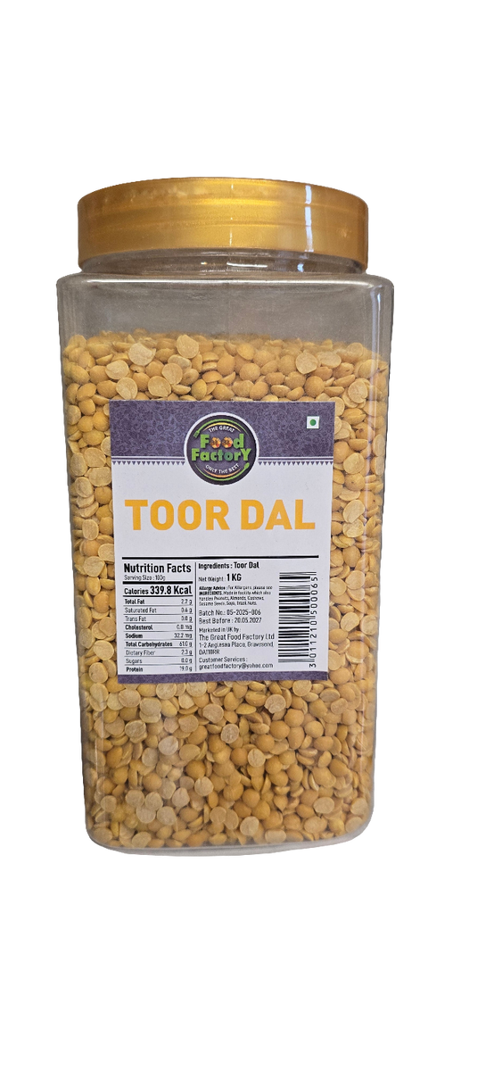 FOOD FACTORY TOOR DAL PLAIN 1 KG JAR – My Spice Market