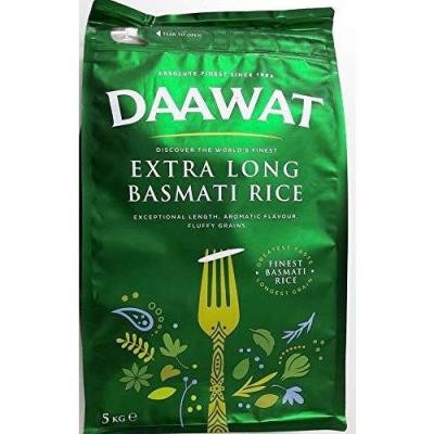 DAAWAT EXTRA LONG BASMATI RICE GREEN BAG 5KG – My Spice Market